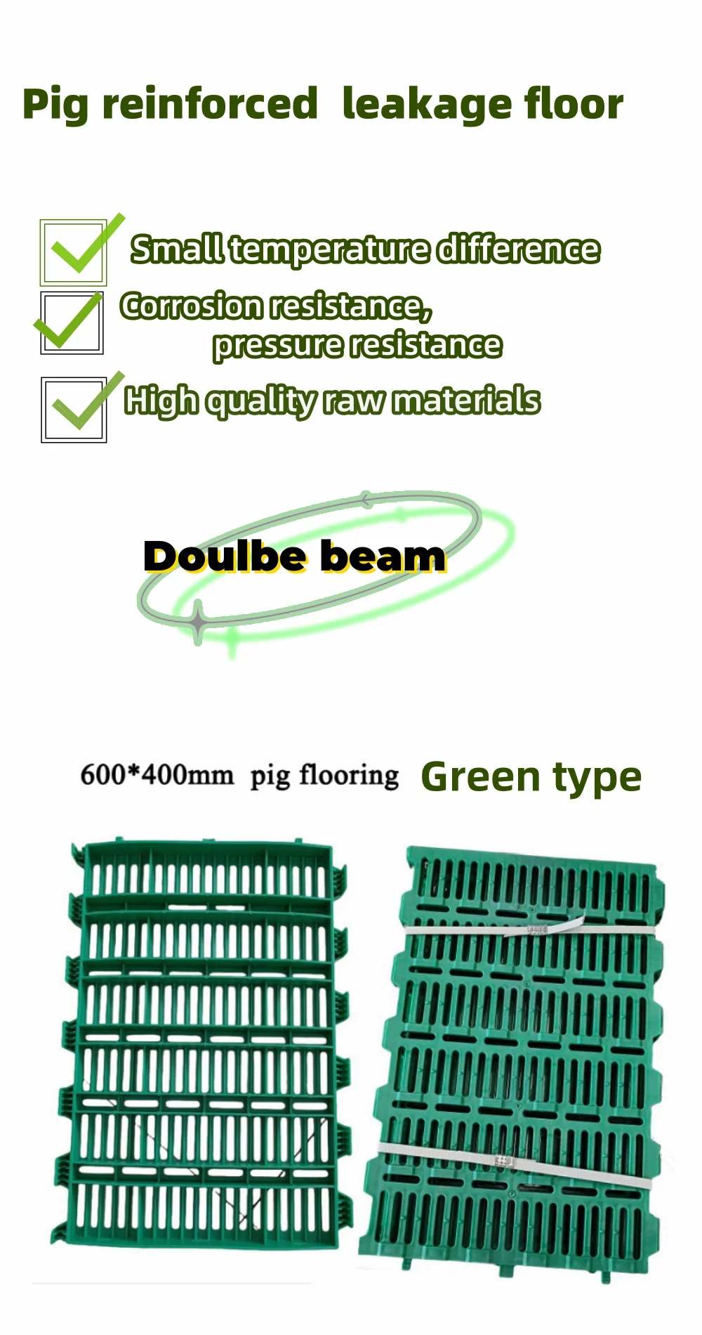 60*70 cm Pig Farrowing Bed Slat Flooring Piglet Plastic Slat Floor ...