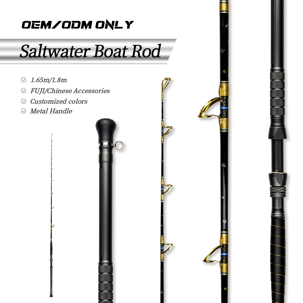 Customized Conventional Boat Deep Sea Fishing Rod Carbon Fishing Pole 1 ...