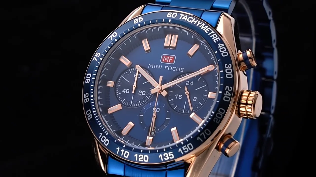 Mini Focus Sport Quartz Watches Men Blue Silicone Strap Waterproof ...