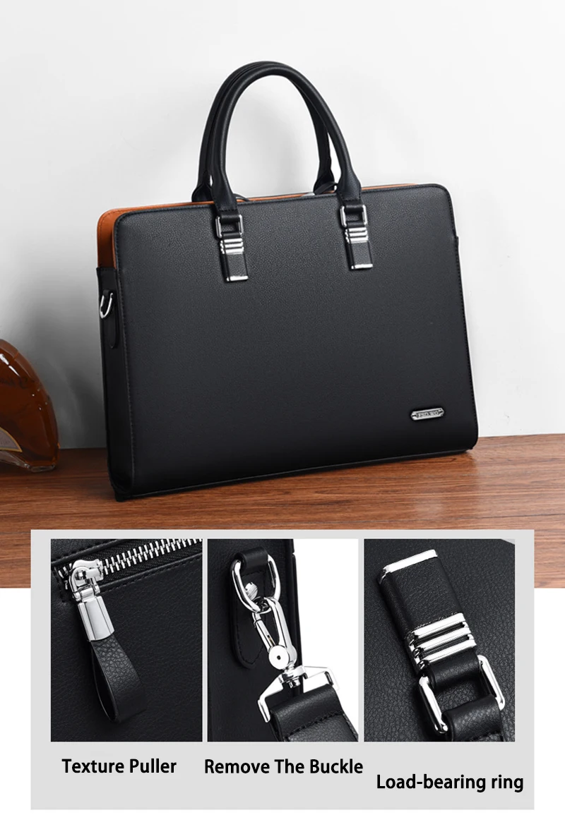 Maxoner Briefcase - Durable, Waterproof PU Leather Bag