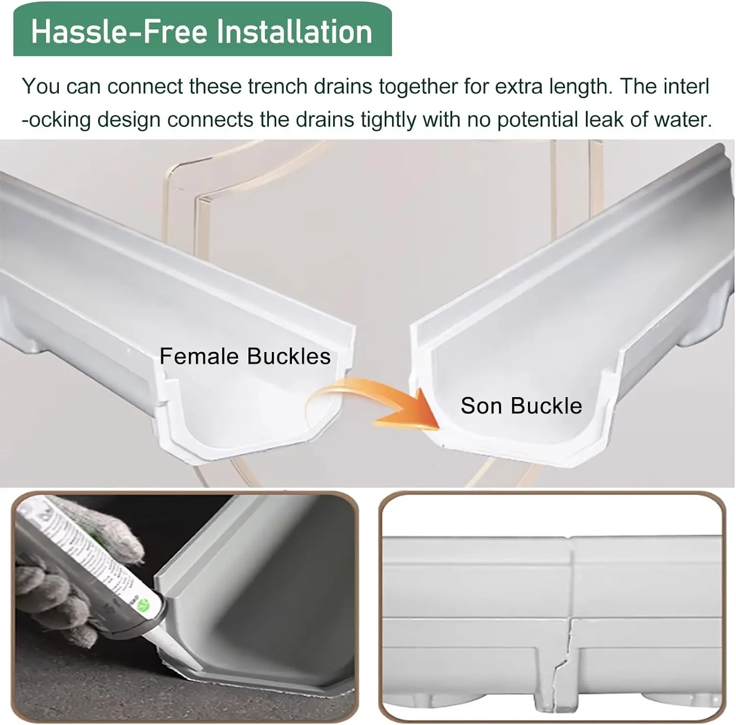 U Shape Channel Drain - Efficient Outdoor Water Drainage