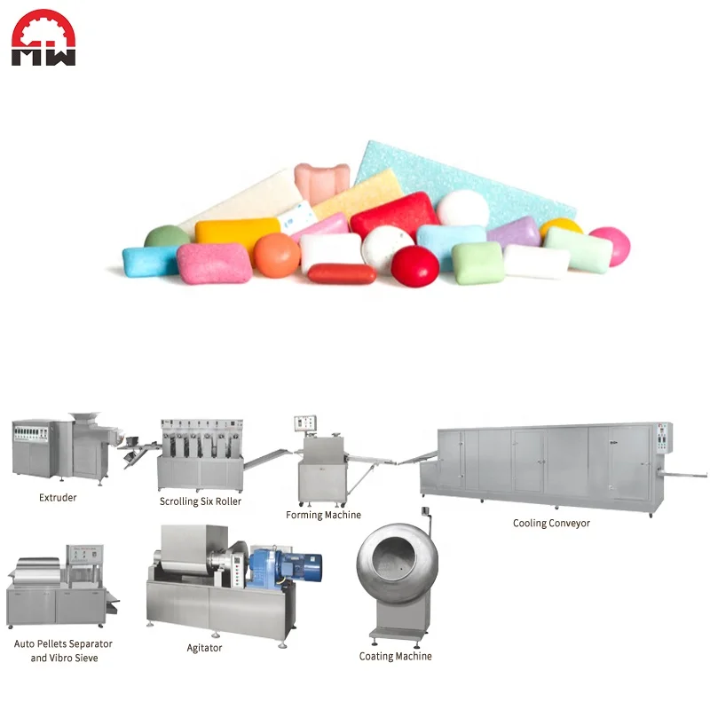 Gum base chewing gum bubble gum production line equipments ...