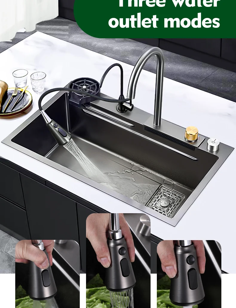 Hot Selling Under Mount Cup Washer Black Pull Down Sprayer Lifting ...