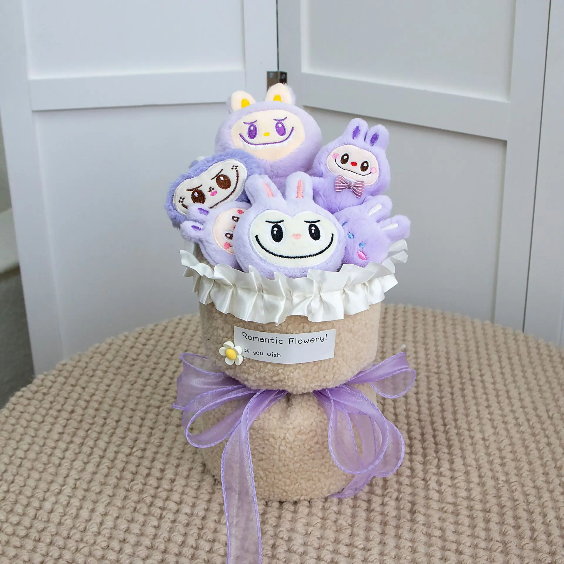 Labubu Plush Doll Bouquet for Girlfriend's Birthday or Valentine's Day ...