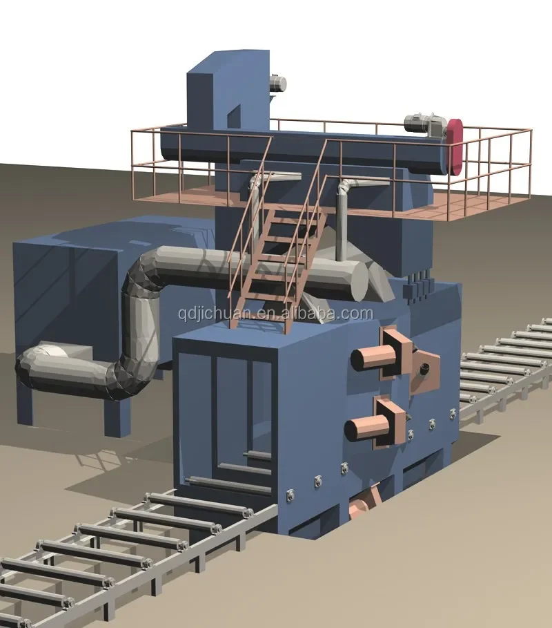 Powerful High Efficiency H Beams Conveyor Shot Blasting Machine - Buy ...