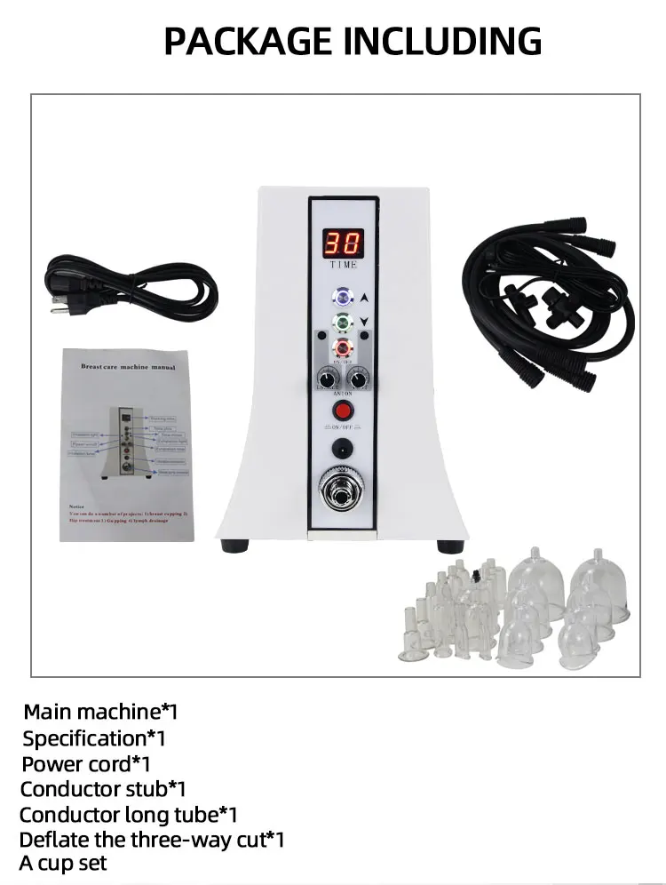 Breast Massager Vacuum Suction Cup Therapy Vacuum Butt Lifting Breast Enhancement Buttocks ...