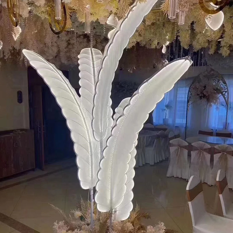 Joyflower Banana Tree Wedding Large Stage Decoration Props White Iron ...