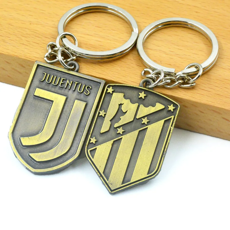 Europe's Football Leagues Club Keychain Soccer Club Logo Bronze ...