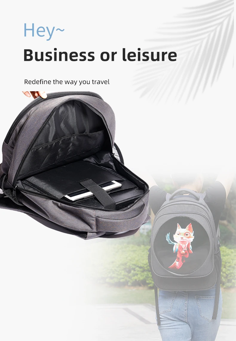 New Arrival 3d Hologram Fan Backpack Style With Wifi App Control Easy ...