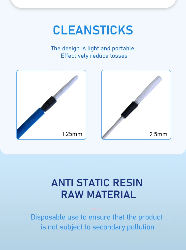 2.5mm Fiber Optic Cleaning Stick 100pcs/pack - Buy Optic Cleaning Stick ...