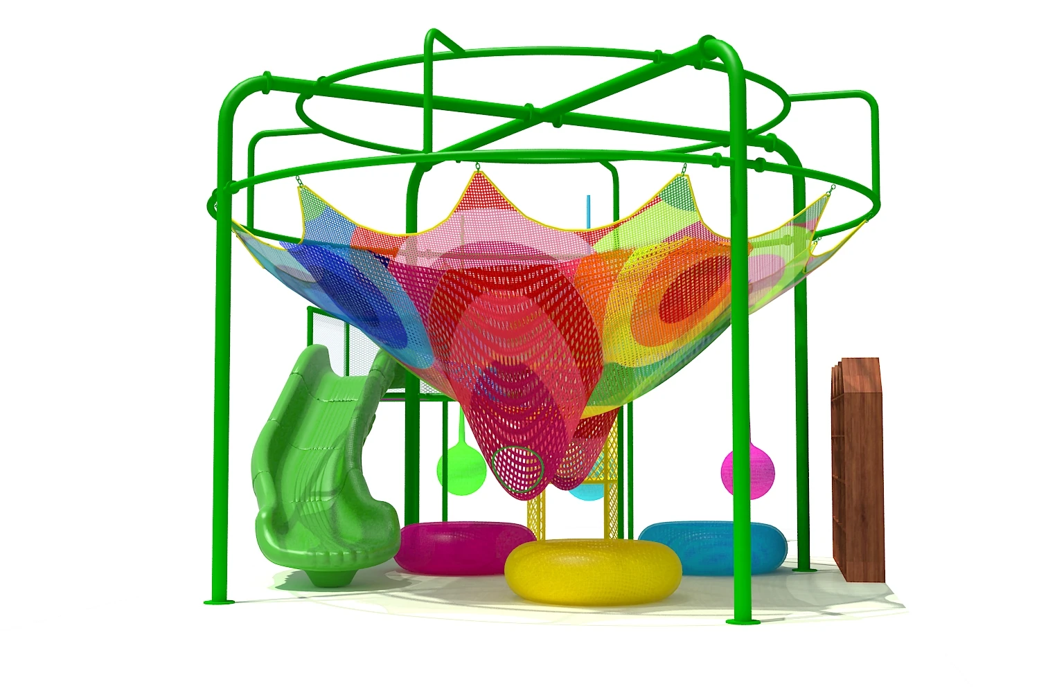 Bettaplay Indoor Playground Kids Ropes Crocheted Rainbow Climbing Net ...