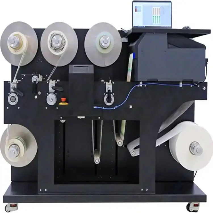 High Speed Digital Roll to Roll Sticker Printing Laminating Die Cutting ...