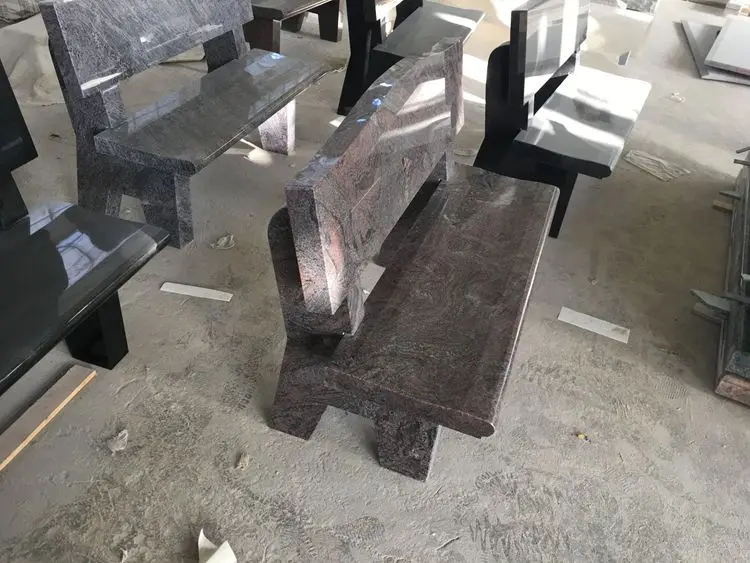 Gray And Black Granite Park Bench Elegant Tombstone And Monument Design ...