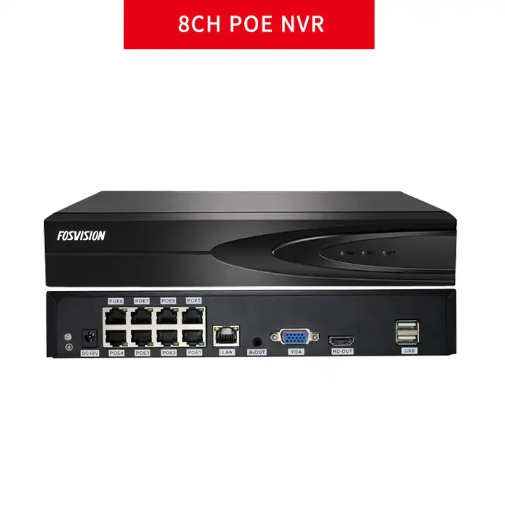 Fosvision Hd Video Surveillance 8mp Ip Poe Camera System 8ch Poe Nvr ...