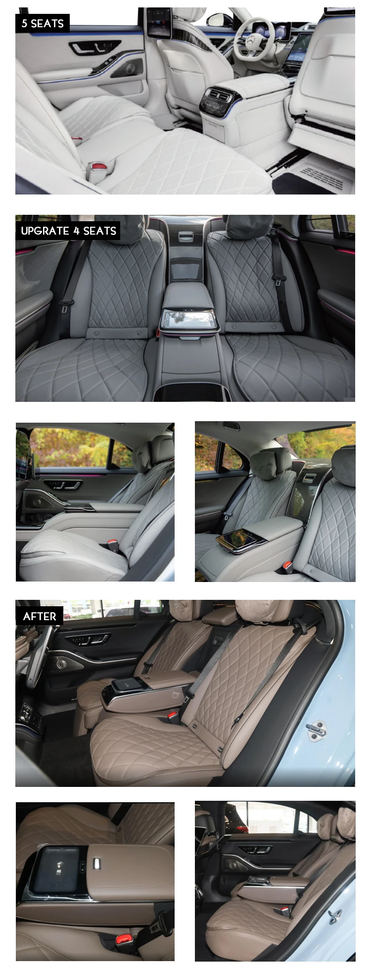 Benz W221 Upgrade to W223 Interior - Maybach Style Transformation