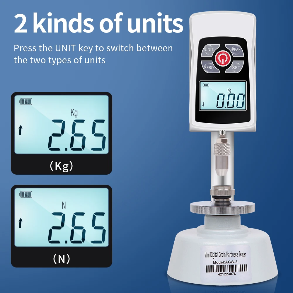 Mini Digital Grain Hardness Tester Lcd Large Screen 20kg /196n Grain ...