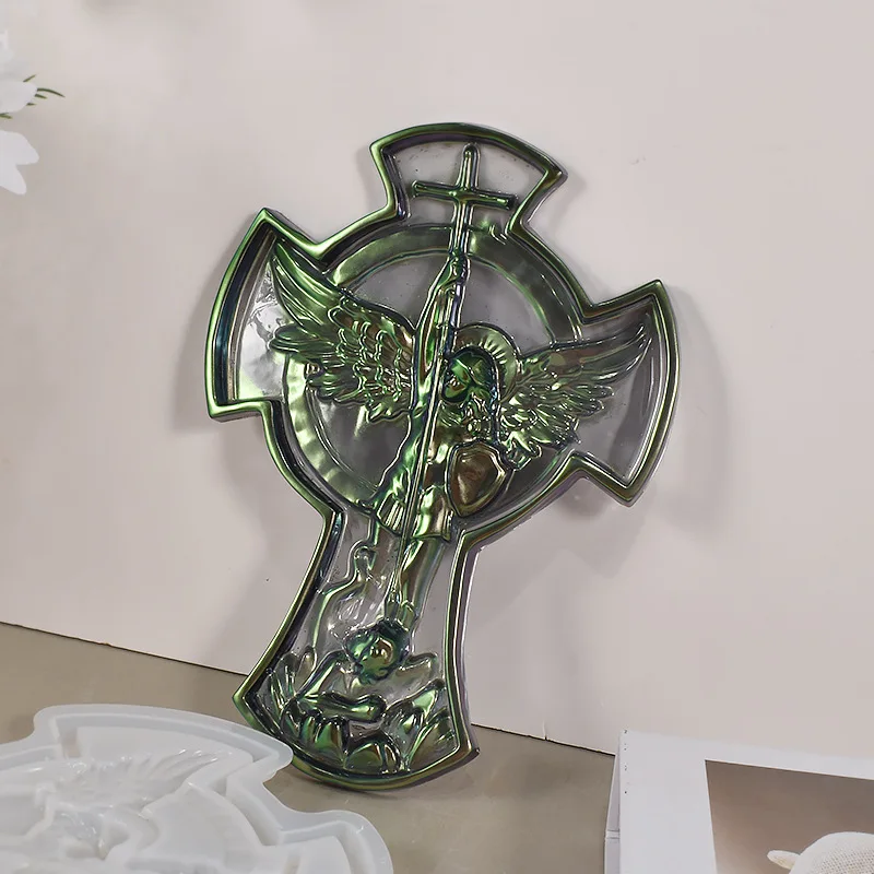 Epoxy Resin Plaster Mike Hanging Cross Storage Dish Silicone Mold - Buy ...