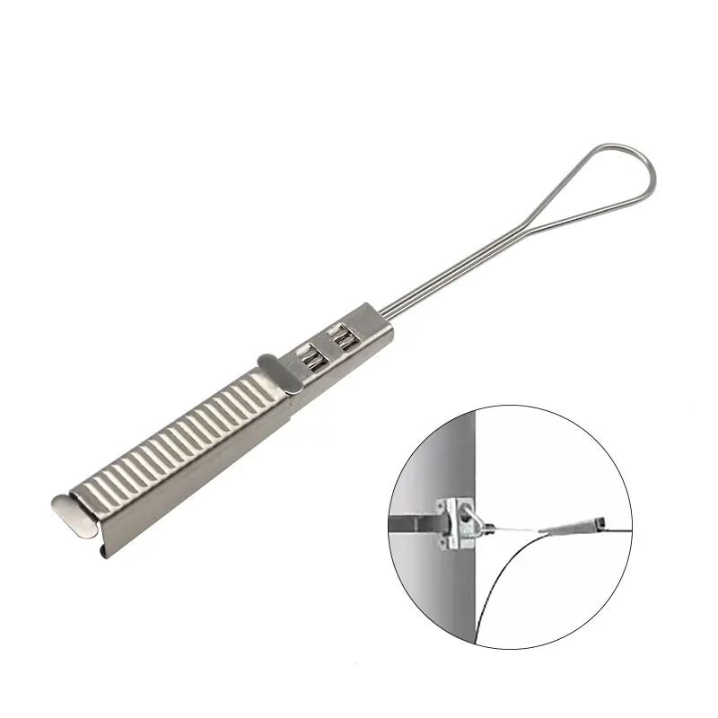 Drop Wire Clamp For Telecom Cable Ftth 3 Knots 4 Knots Flat Fiber Optic ...