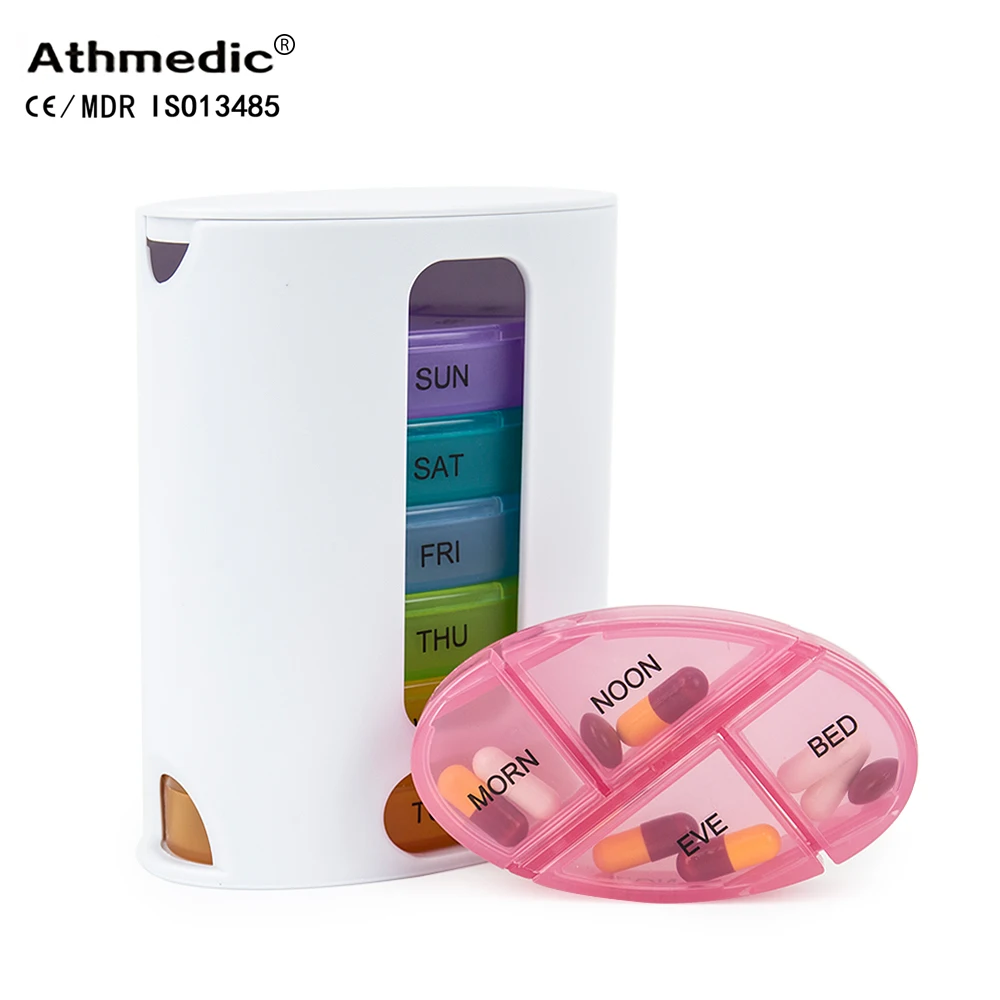 2025 Athmedic food grade drawer detachable separate oval 28 cases pill ...