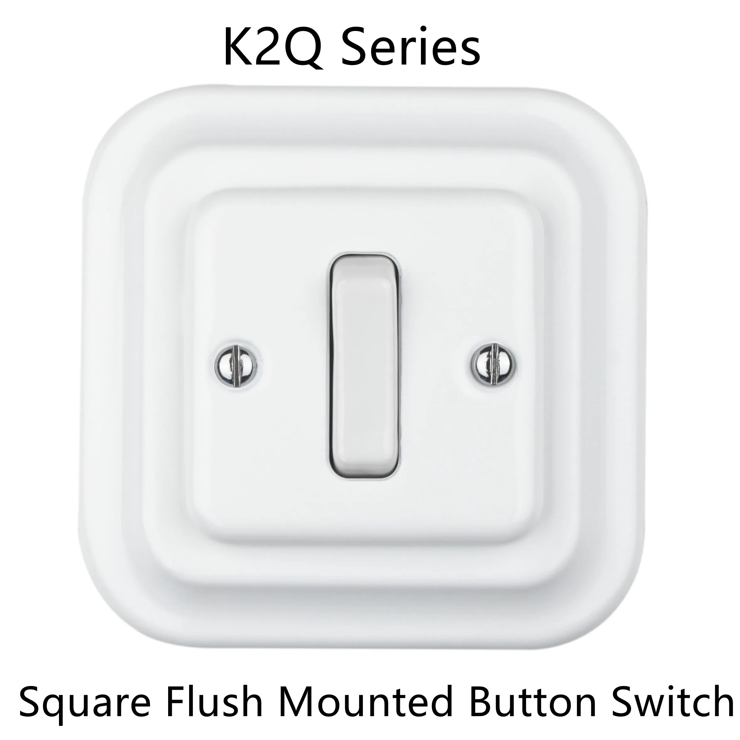 Porcelain Square Flush Mounted Electric Switch German Standard Wall ...