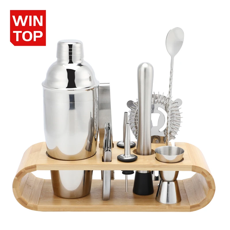 Custom Bartender Kit Bar Set Jigger Cocktail Shaker 9pcs Set 700ml ...