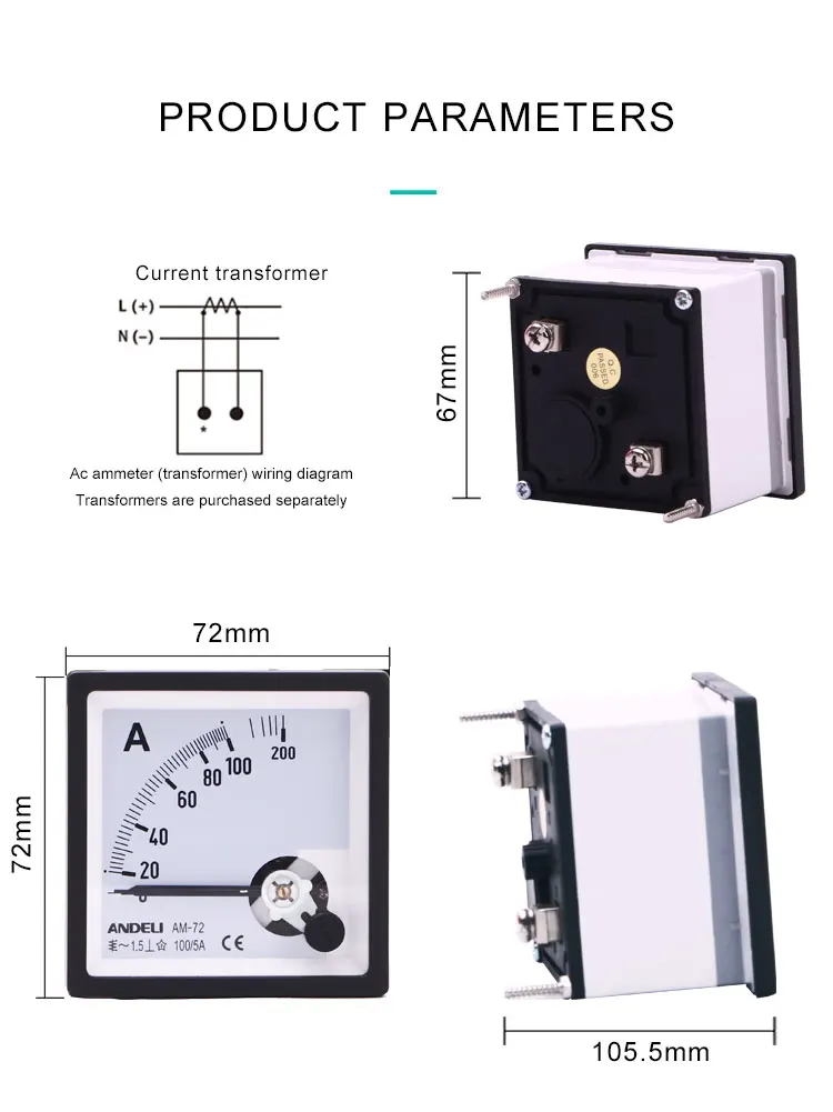 Iec Standard Hz Analog Panel Meter Am72-220v Made In China Logo - Buy ...
