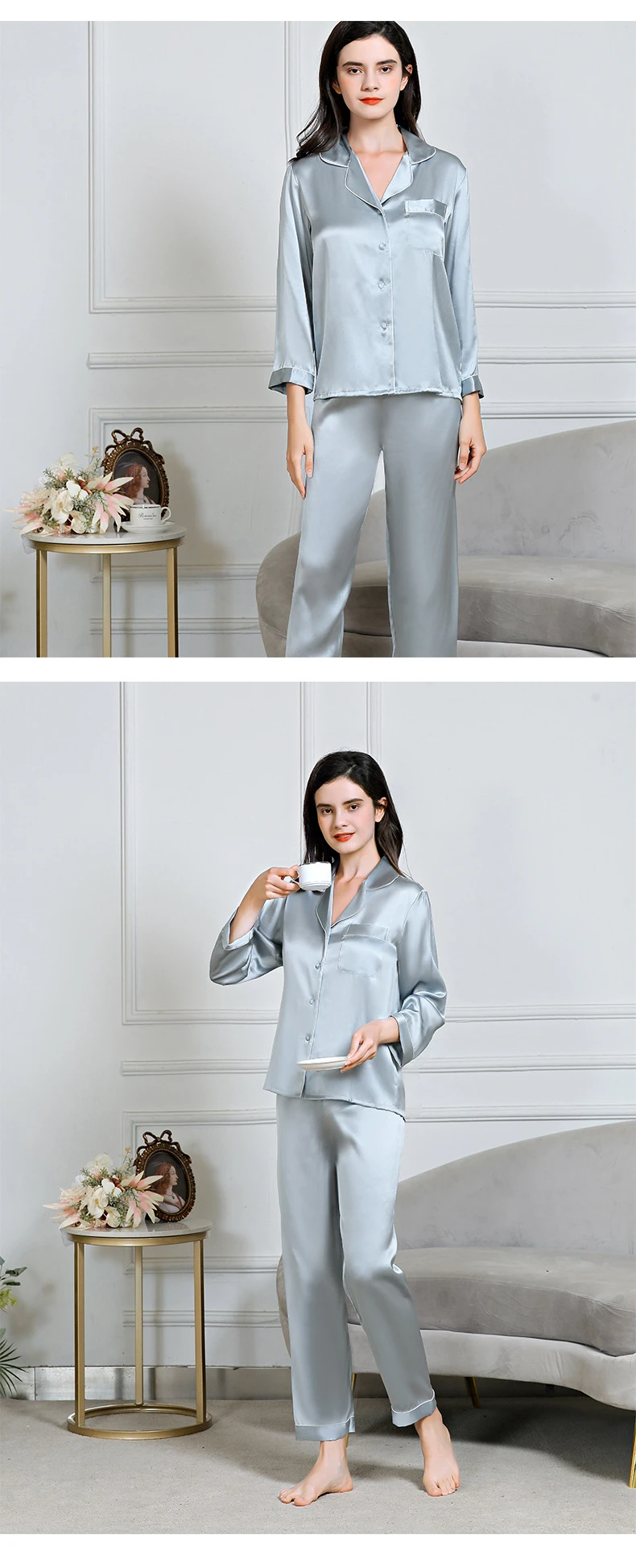 100% Mulberry Silk Pajamas - Luxury Sleepwear for Women