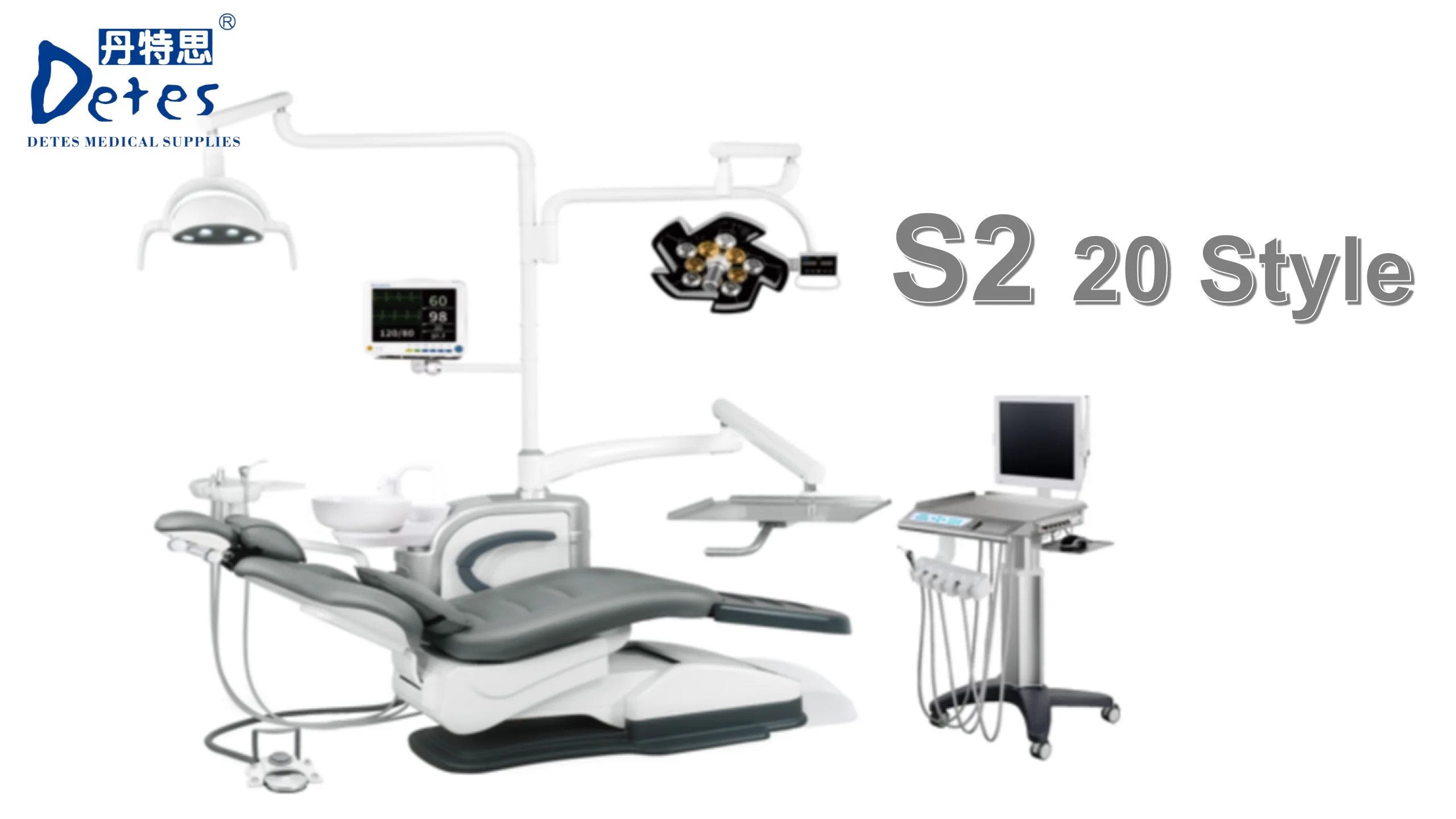 Detes S2 20 Style Dental Chair Unit With High Illumination Lamps Deluxe ...