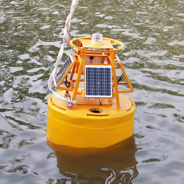 PE Water Quality Monitoring Buoy Water Resistant with Solar Panels and ...