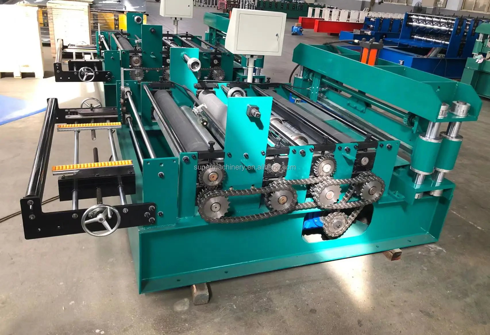 21gauge 1200mm Sheet Metal Steel Coil Cut To Length Slitter Machine ...