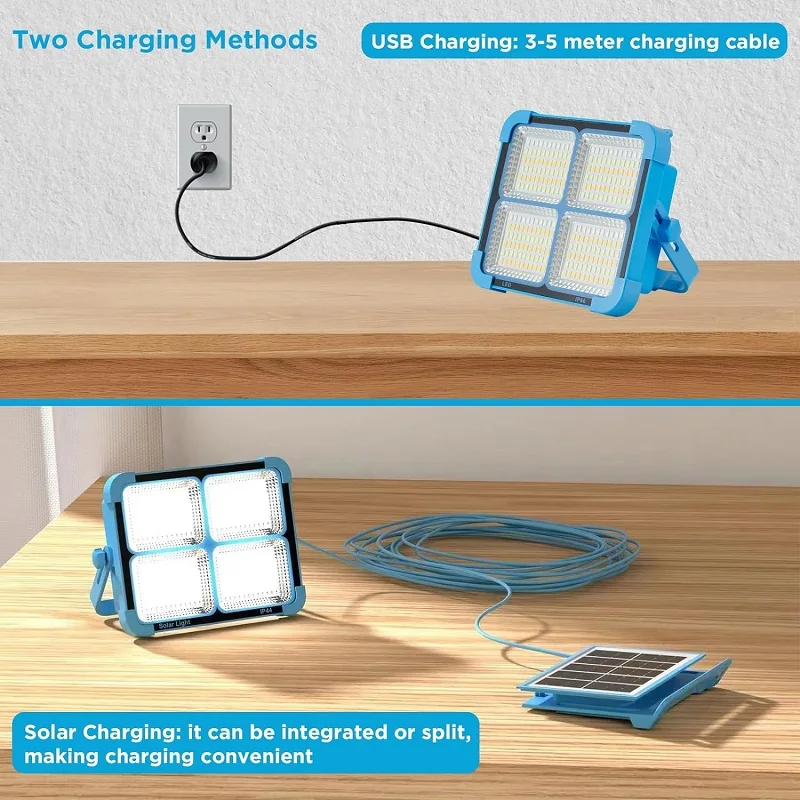 Portable LED Work Solar Light 200W 9000mAh Solar Floor Light with ...