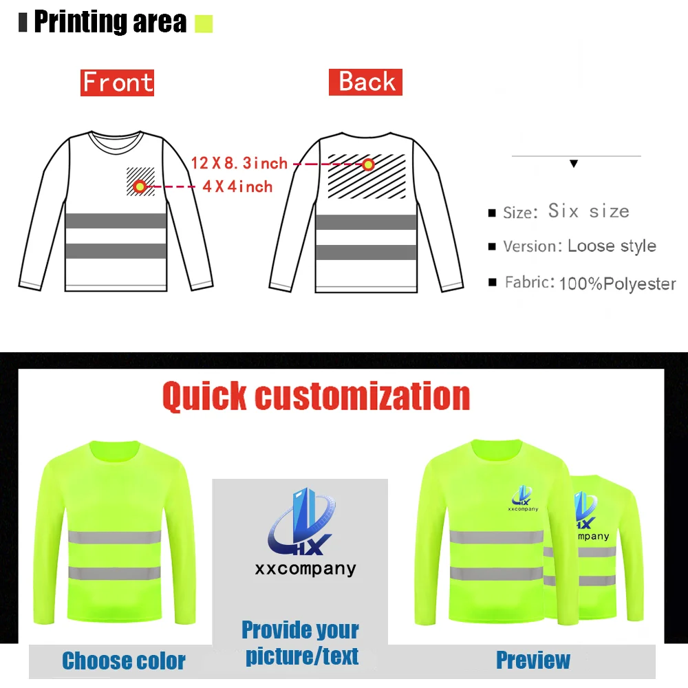 Hi Vis Class 2 Construction Personalized Apparel Safety