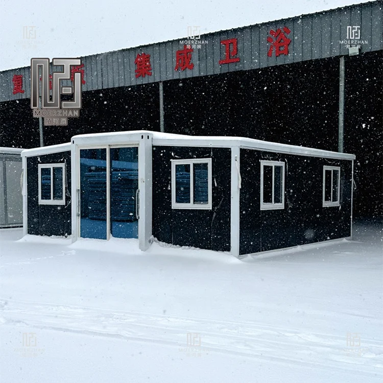Custom Folding Double Wings Prefab House Steel Frame Metal Luxury ...