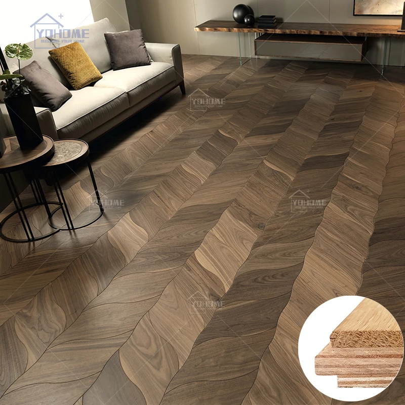 Asian walnut parquet flooring parket floor wood modern leaf waterproof ...