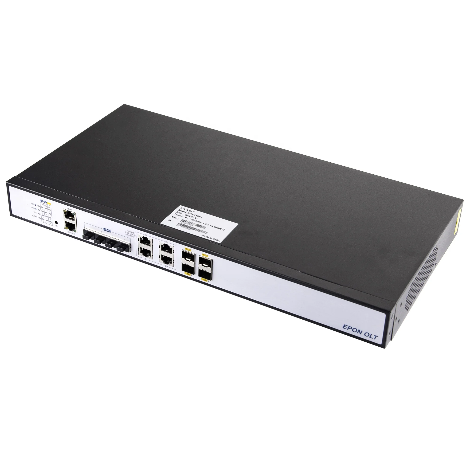 AS-OLT-04A GPON OLT FTTH Device Supports 1:64 Split Ratio 256 ONU Users ...