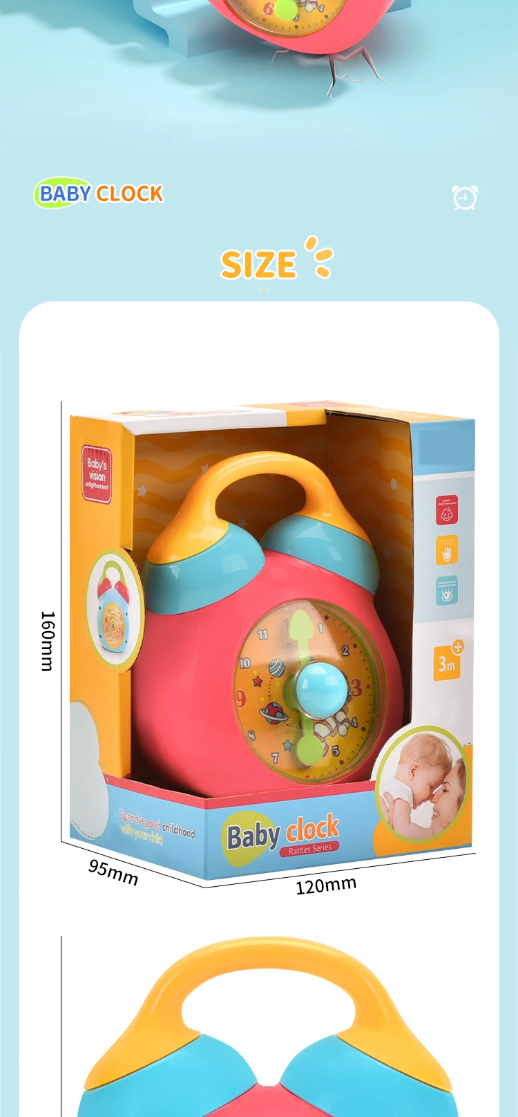 3m+ Infant Early Educational Enlightenment Alarm Clock Intelligence ...