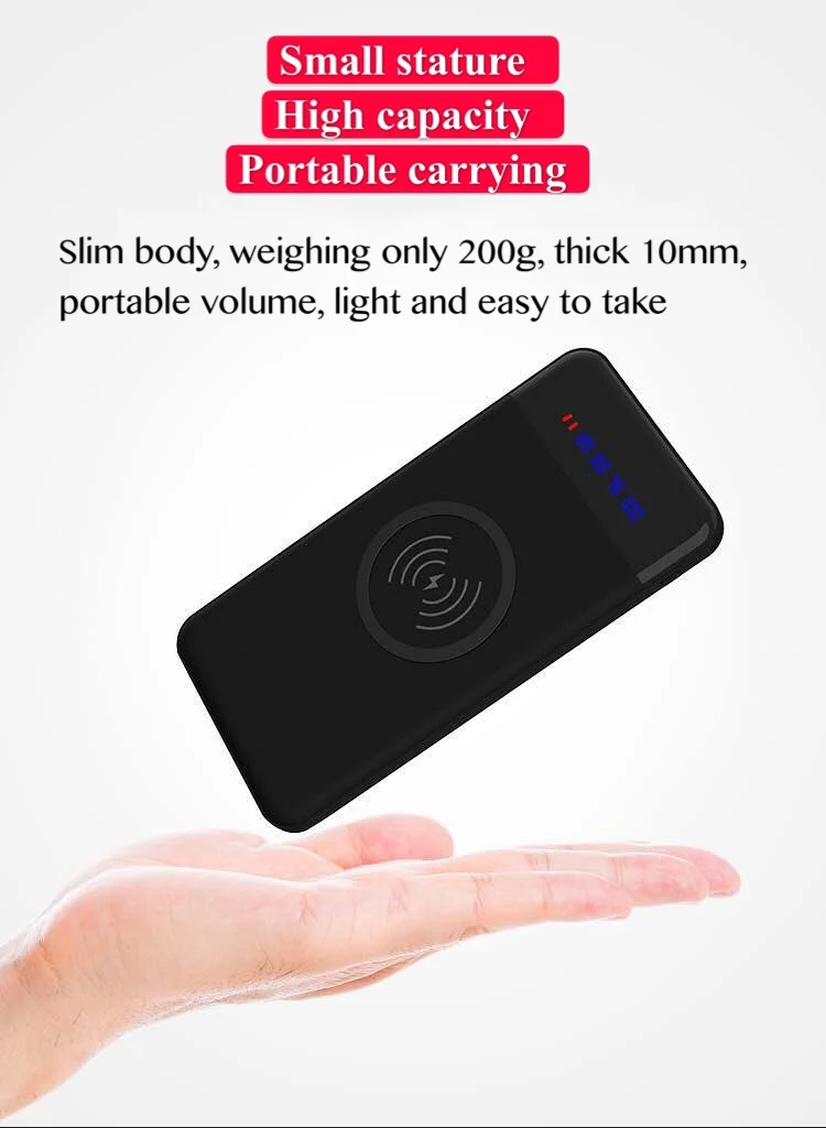Ultra-thin Wireless Charger 10000mah Power Bank - Fast Charging