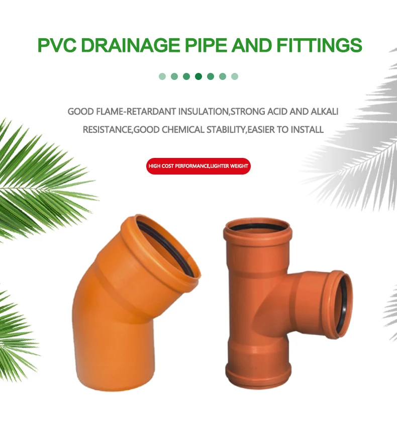 Pipa Drainase Pvc Din Pas 45 Derajat Siku Dengan Karet Untuk Drainase ...