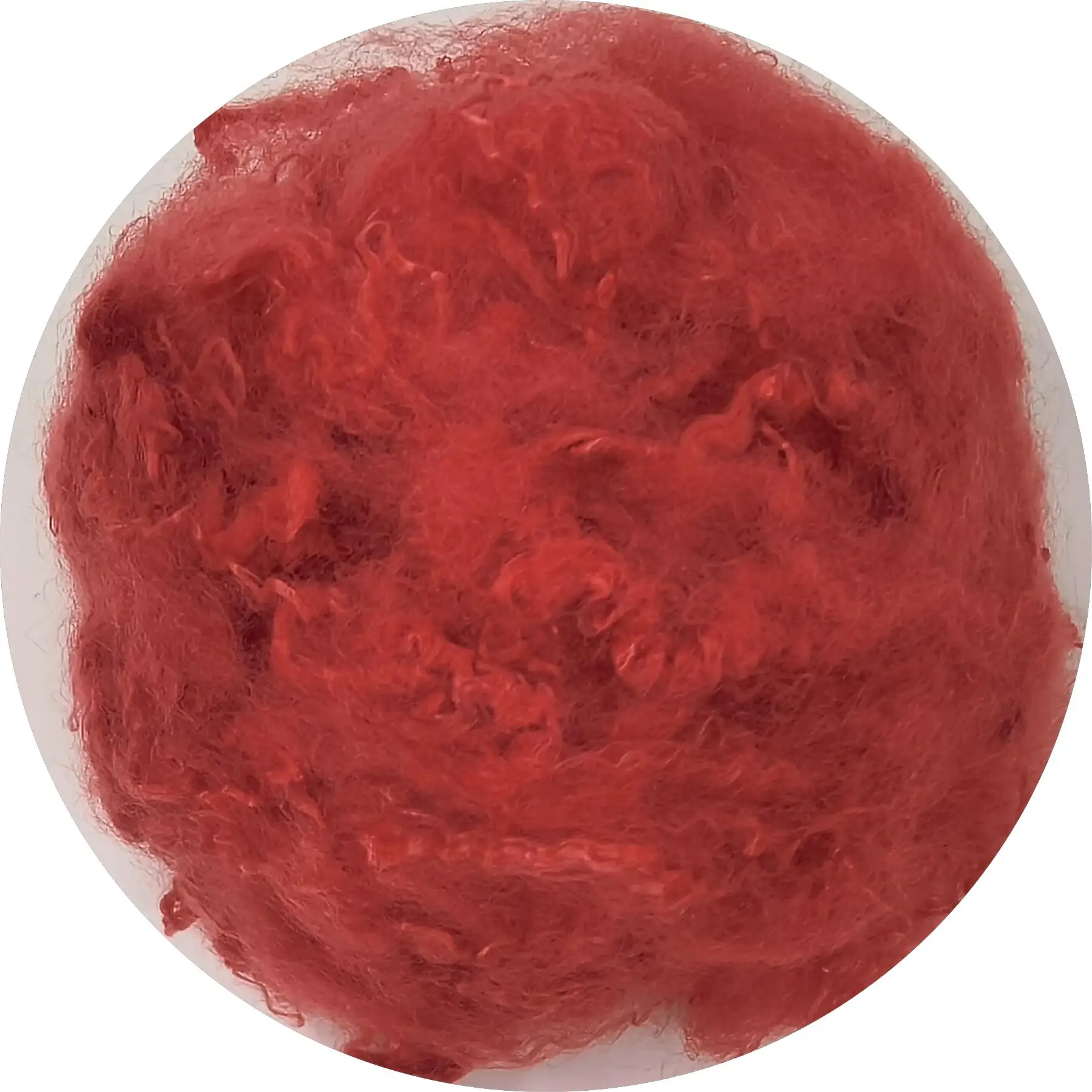 Red 6dx51mm Virgin Low Melt Polyester Staple Fiber For Filling - Buy ...