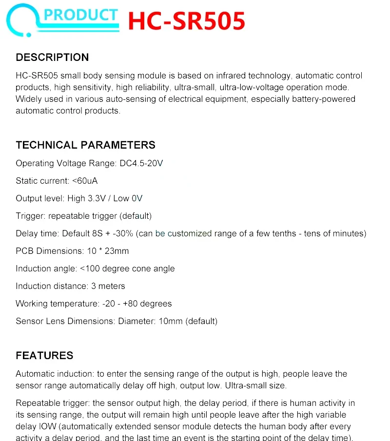 Hc-sr501 Hc-sr505 Am312 Sr602 Hw-ms03 Adjust Ir Pyroelectric Infrared ...