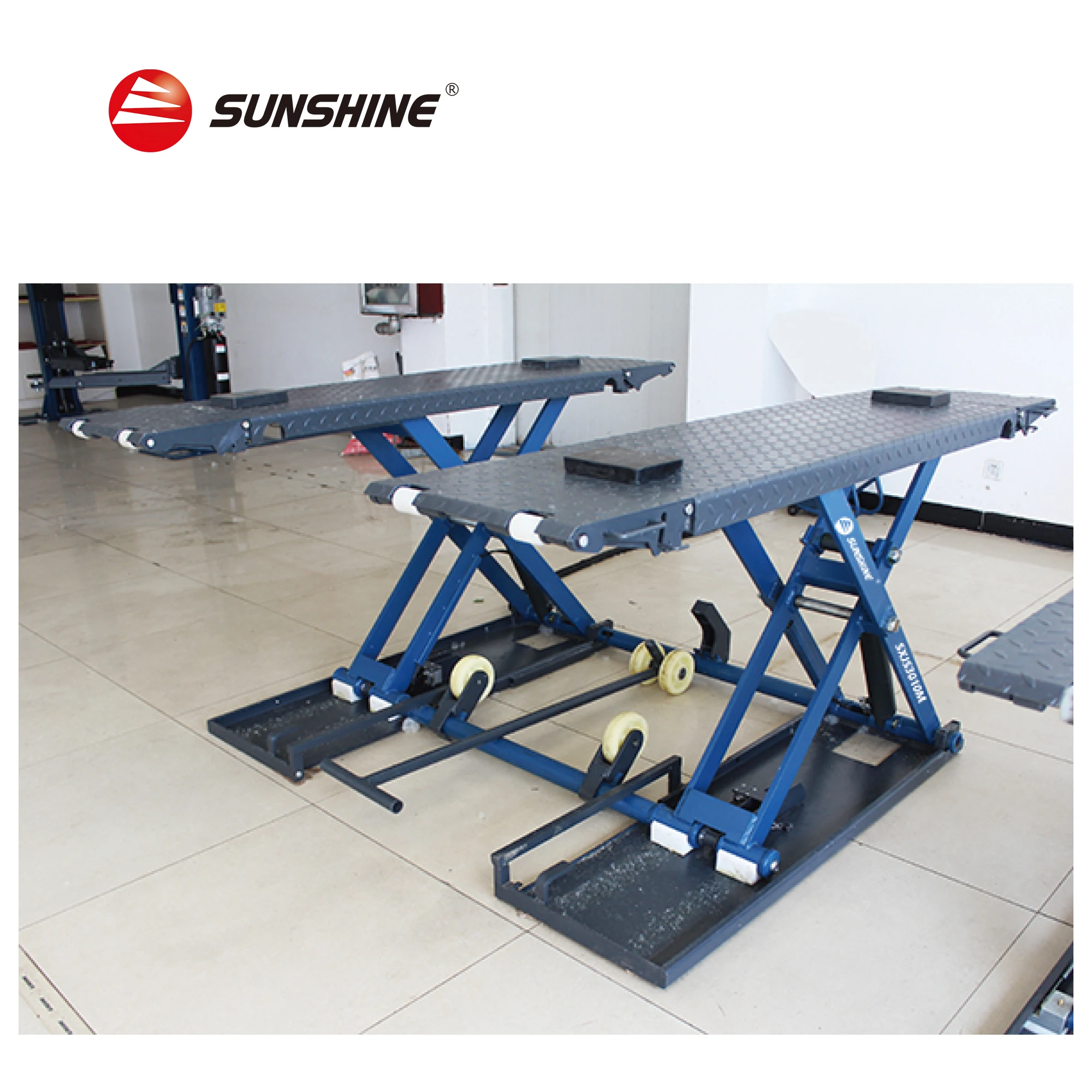 SUNSHINE Scissor Car Lift - Low Profile Small Scissor Lift