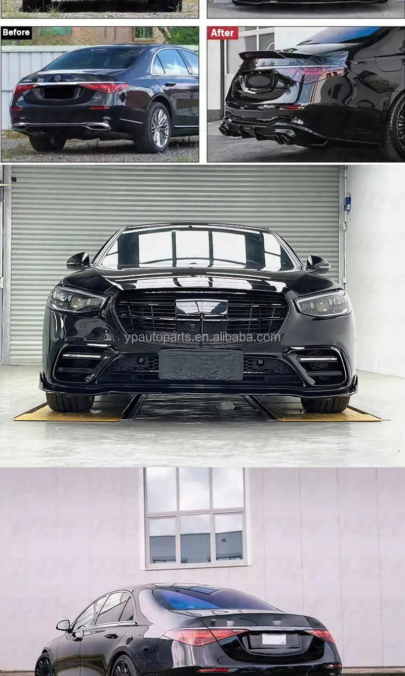 Auto Parts Dry Carbon Fiber Roof Spoiler Lip for S Class W223 S450/S500 ...