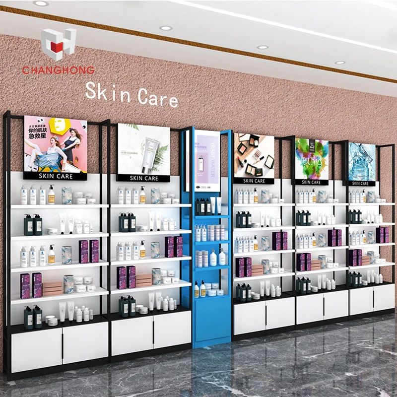 Hot Sale Simple Multi-tier Cosmetic Skin Care Shop Display Rack With ...