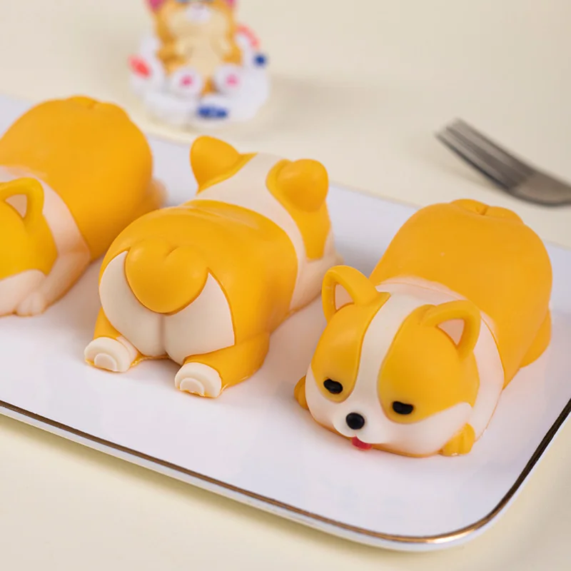 Cat Panna Cotta Corgi Dog Pudding Silicone Mold 3d For Rabbit Mousse ...