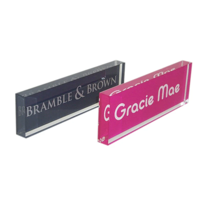 Custom Clear Acrylic Logo Block - Durable & Stylish Signage