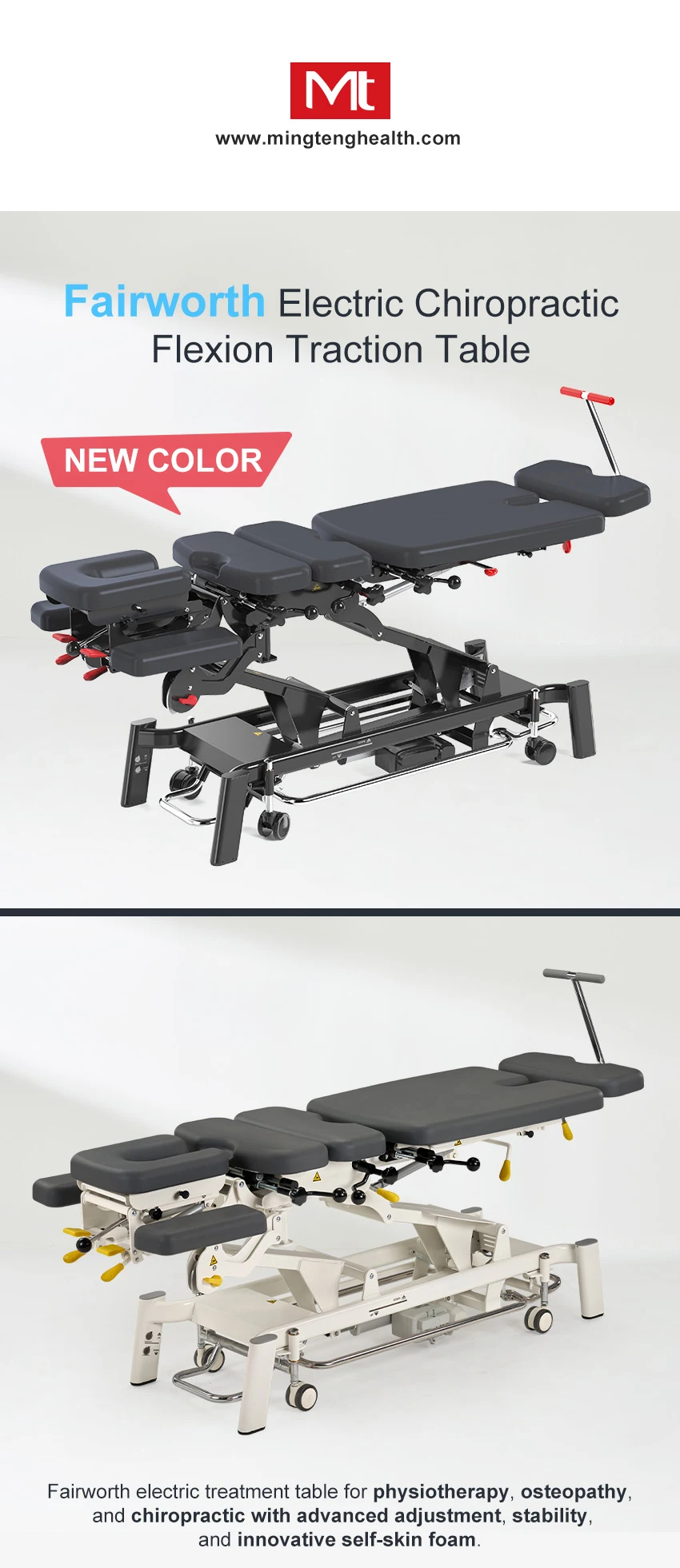 Fairworth-380 Electric Chiropractic Table - Adjustable & Durable