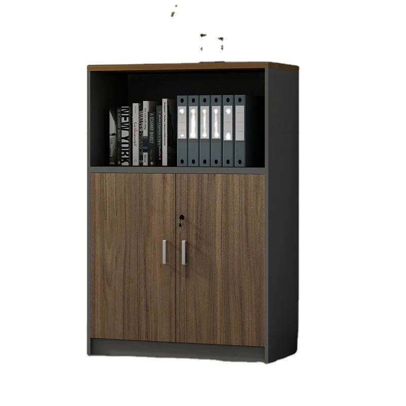 Modern Workstation Furniture 2 Doors Wood Office Storage Short Filing ...