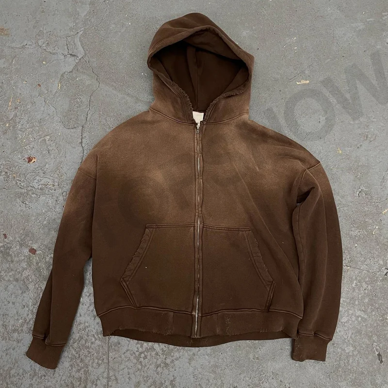 Custom Streetwear Hoodie - Double Layer Fleece Blank Zip Up
