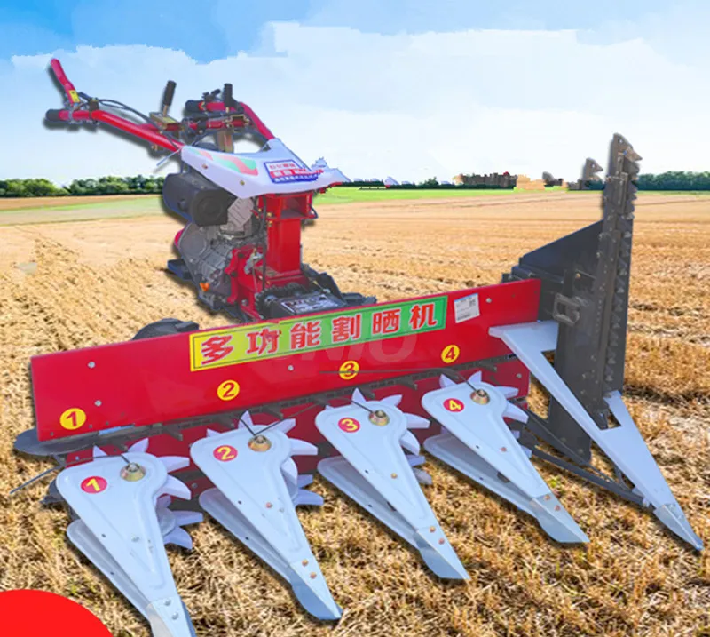 Multifunctional Walking Tractor Mounted Mini Harvester Rice Wheat ...