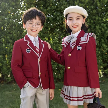 Custom Polyester/cottton Student School Uniform Set Summer Autumn ...